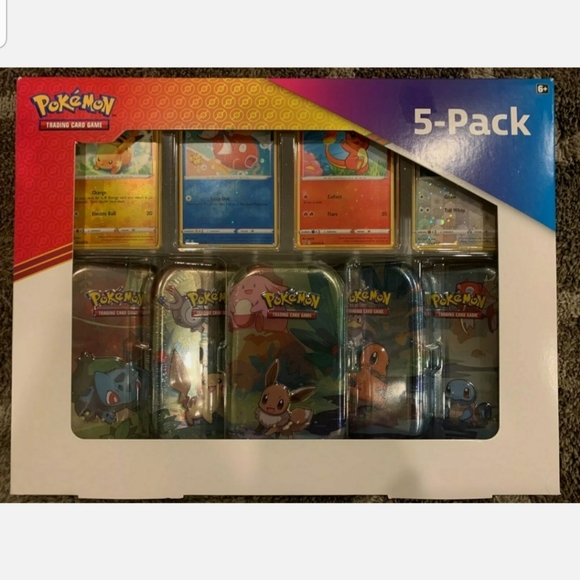 Pokemon | Other | New Costco Pokemon Tcg 5 Power Mini Tin Box Set 4 ...